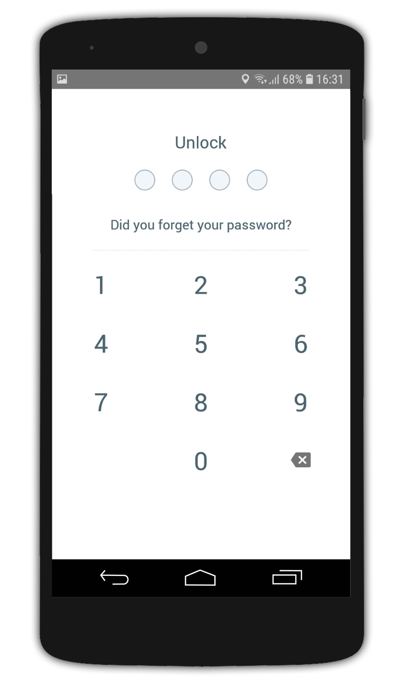 Metrics Android App Pin Login